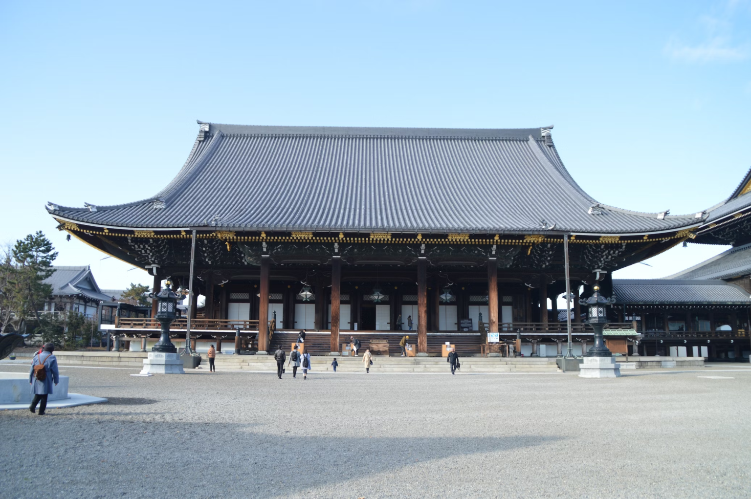 Nishi Hongan-ji temple, a UNESCO World Heritage Site and one of the ...